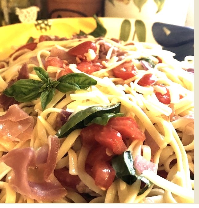 Summer Fresh Pasta with Tomatoes and Prosciutto – Meat and Poultry ...